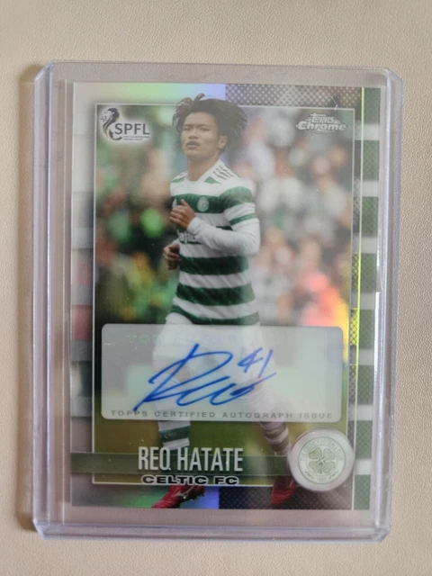 TOPPS CHROME SPFL 22/23 Reo Hatate Refractor Celtic FC Auto Autograph ...