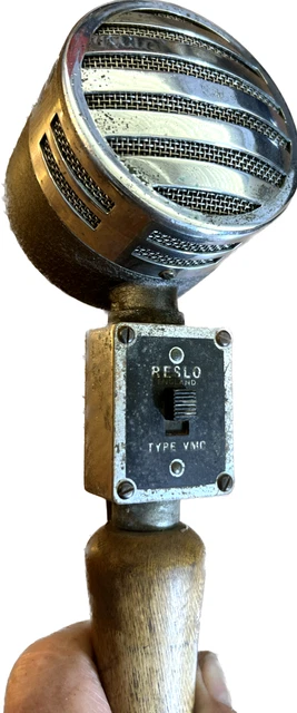 RARE 1930'S RESLO England Model VMC Dynamic Microphone, working great ...