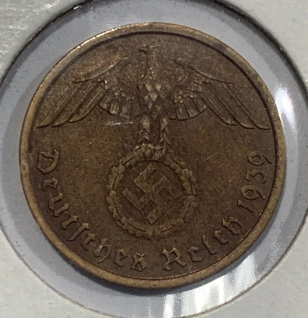1939 A GERMANY - Third Reich 2 Reichspfennig Nazi Swastika Coin $9.99 ...