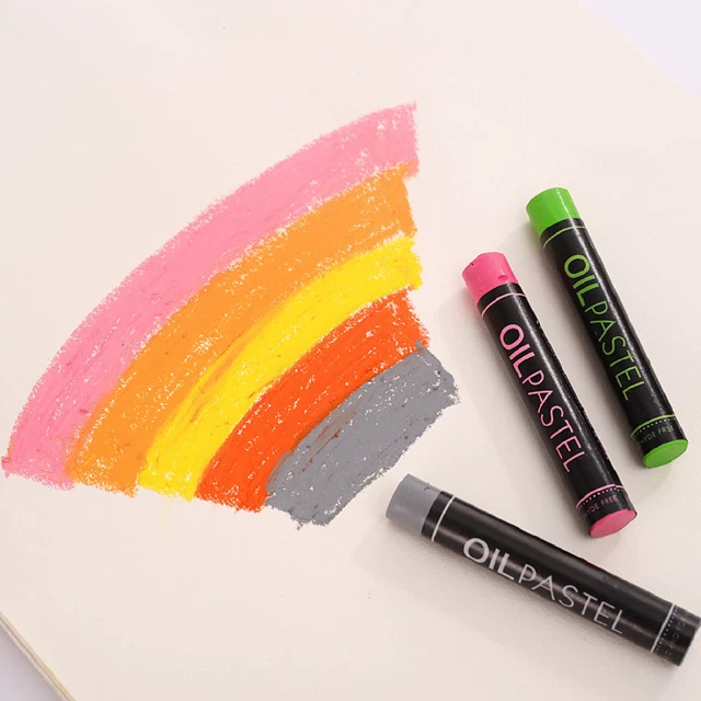 FOR OIL PASTELS Heavy Color Cylindrical Oil Painting Stick For Graffiti ...