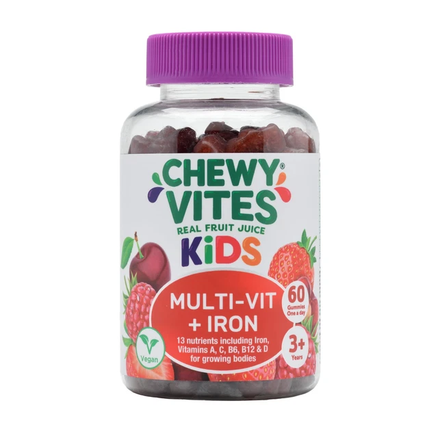 CHEWY VITES KIDS Multi-Vitamin + Iron, 60 Vitamins 1 count (Pack of 60 ...