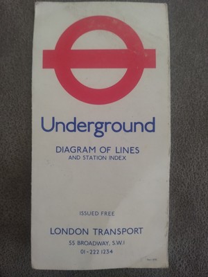 LONDON UNDERGROUND MAP Leaflet 1976 £0.50 - PicClick UK