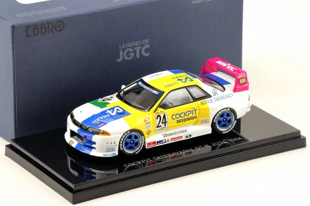 1:43 EBBRO NISSAN GT-R R32 COCKPIT TATEBAYASHI GT-R JGTC 1994 #24 ...