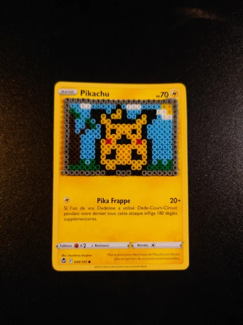 CARTE POKÉMON PIKACHU En Perle A Repasser, Pixel Art EUR 5,00 - PicClick FR