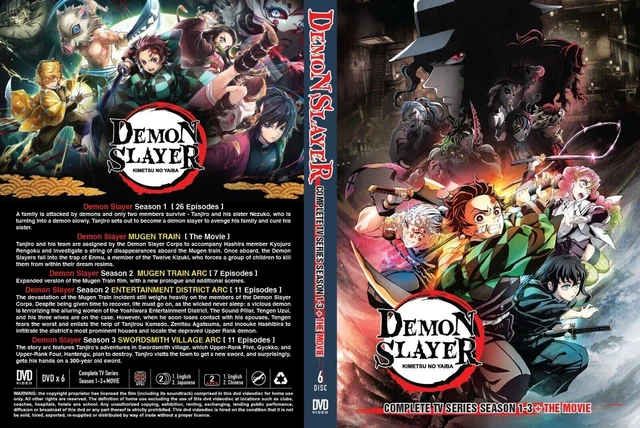 DEMON SLAYER KIMETSU No Yaiba Season 1-3 Mugen Train Arc & Movie DVD ...