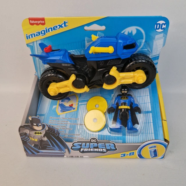 FISHER-PRICE IMAGINEXT DC Super Friends Batcycle & Batman Figur ...