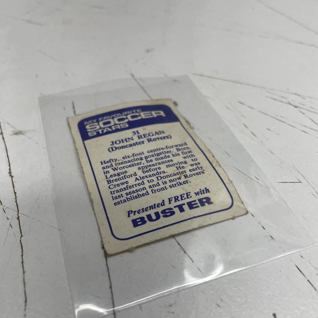 ORIGINAL VINTAGE SOCCER Stars Card John Regan Buster Doncaster Rovers ...