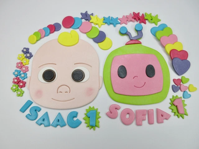 COCOMELON CAKE TOPPER Edible. Fondant Cocomelon Cake Topper. Baby JJ ...