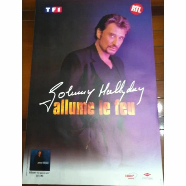 JOHNNY HALLYDAY AFFICHE Concert Originale 120x80 "Stade De France 1998 ...