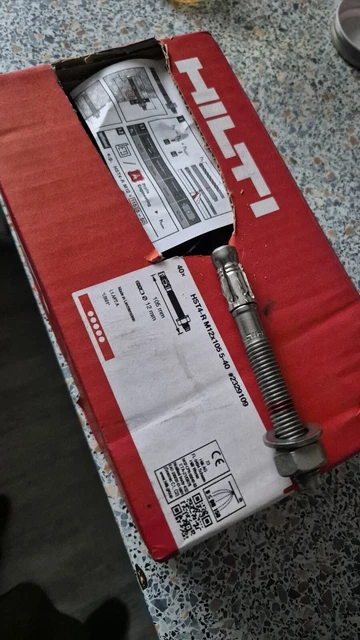 HILTI 40X SCHWERLASTANKER Bolzenanker Edelstahl HST4-R M12 X 105 Neu ...