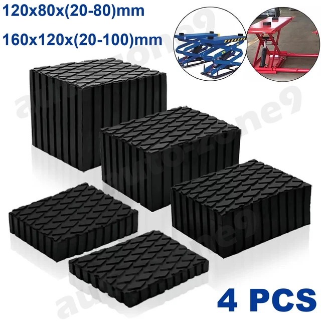 4 HEAVY DUTY Ramp Jacking Rubber Blocks Universal Scissor Car Lift Pads ...