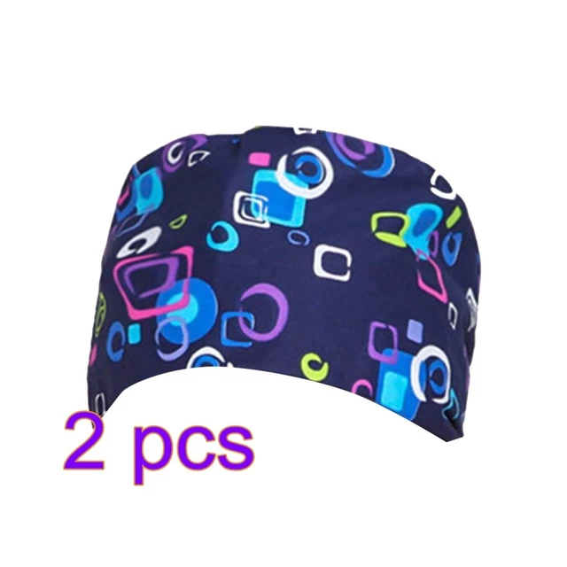 SET OF 2 Printed Lace-up Nurse Hat Cap Operating Room £11.85 - PicClick UK