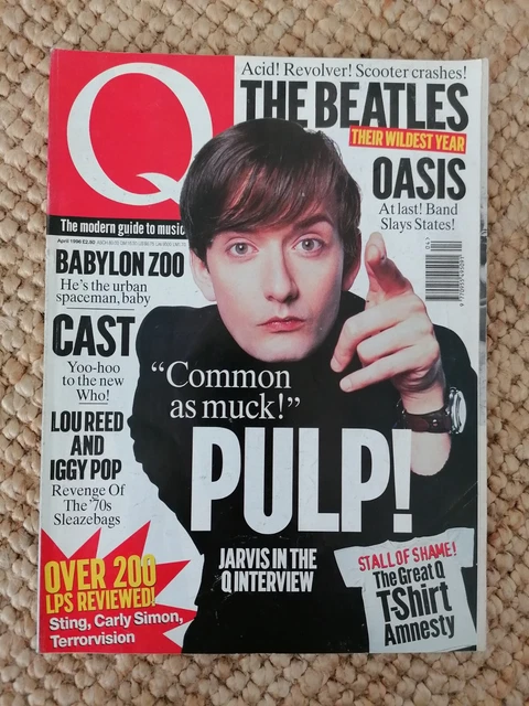 PULP JARVIS COCKER Q Magazine April 1996 Beatles Cast Lou Reed Oasis ...