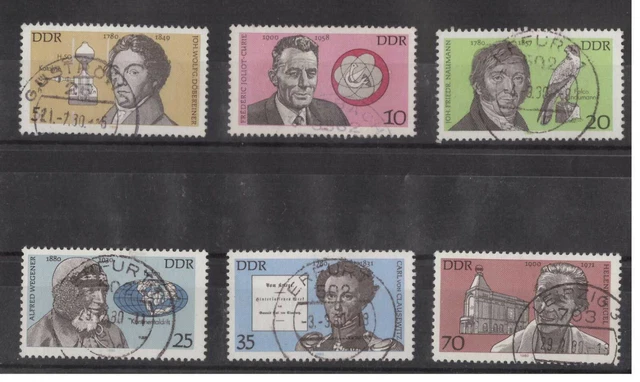 DDR - BRIEFMARKEN, Satz: Bedeutende Persönlichkeiten, Jahrg. 1980, Mi ...