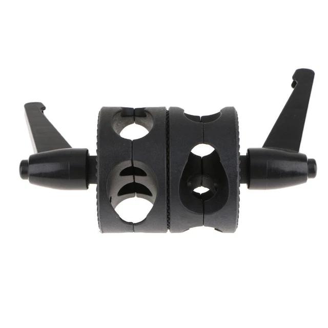 DUAL BOOM ARM Grip Clamp Light Stand Bracket Adapter 16mm 22mm 26mm ...
