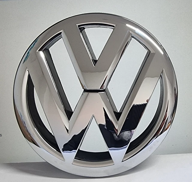 VW POLO 6R Front Bumper Bonnet Grille Badge Chrome Vw Logo Emblem ...