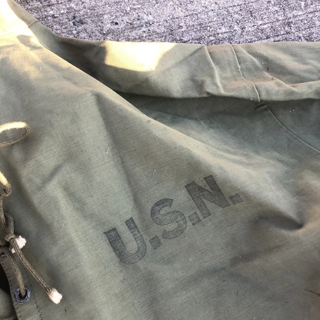 US WWII DECK Jacket WW2 USN Foul Weather Parka Coat US navy Exc Cond ...