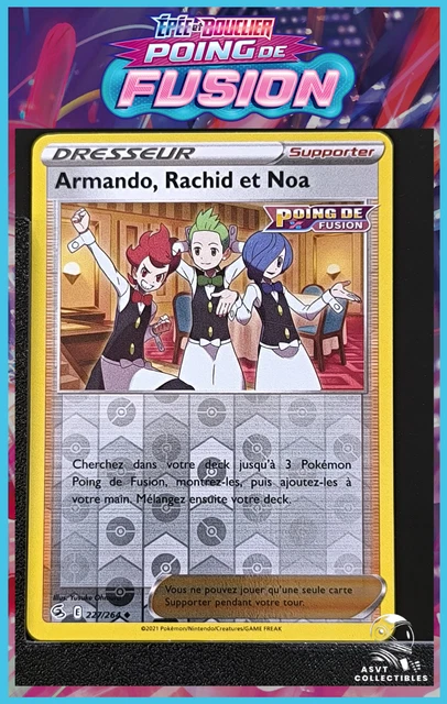 CARTE POKÉMON ARMANDO, Rachid et Noa 227/264 Reverse EB08 Poing de ...