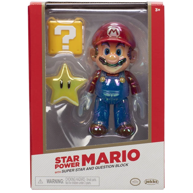 SUPER MARIO BROS Star Power Mario Gold Figura 10cm Jakks Pacific EUR 39 ...