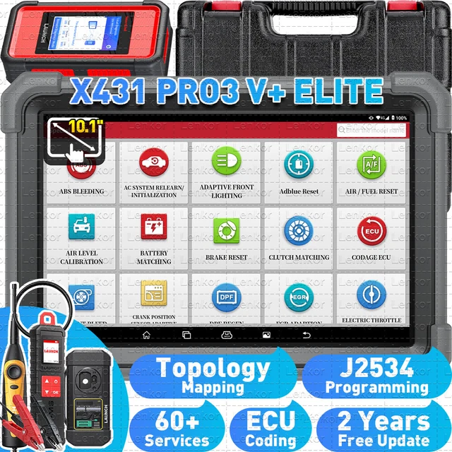 LAUNCH X431 PRO3S ELITE V+ 5.0 PRO5 Car Diagnostic Tool J2534 ...