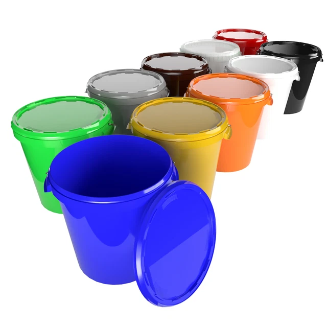 EIMER MIT DECKEL 30l Hobbock bunt Kunststoff PP lebensmittelecht ...
