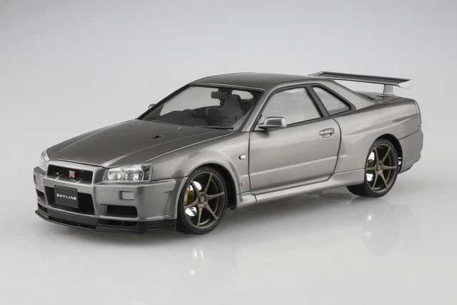 AOSHIMA 1/24 NISSAN BNR34 Skyline GT-R V-spec II '00 argent étincelant EUR 43,74 - PicClick FR