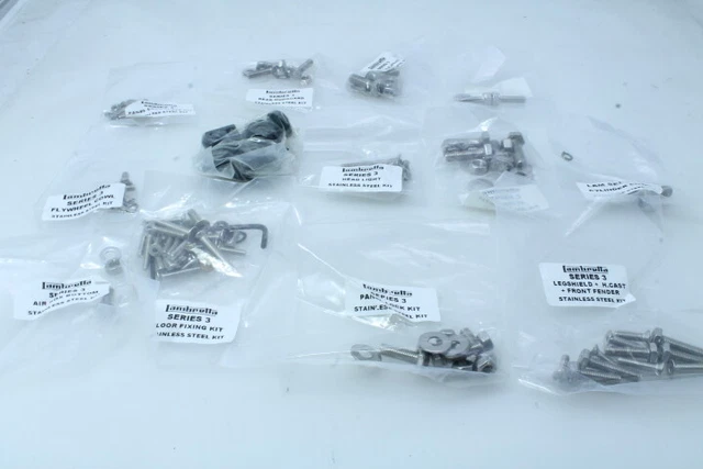 VISSER KIT CADRE Acier Inoxydable pour Lambretta 125 Li 3°/ Lis / 150 ...