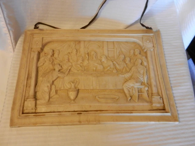 THE LAST SUPPER by DaVinci Bas Relief Wall Art Cast Resin From Mexico £ ...