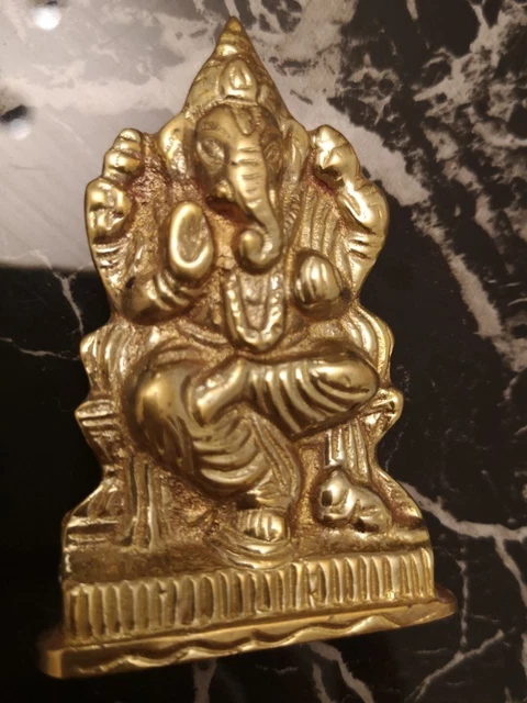 GANESHA GANPATI GANESH Om Lord Hindu God Antique Shiny Idol Statue. EUR ...