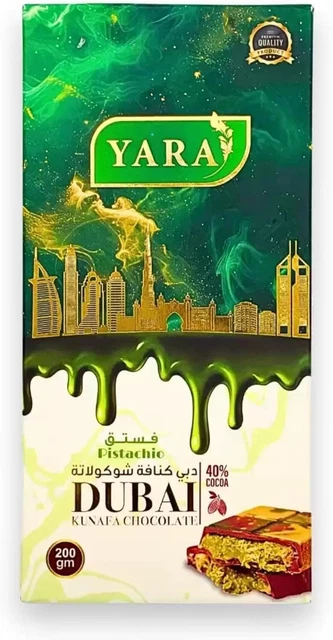 YARA VIRAL DUBAI Chocolate Pistachio Kunafa Bar 200 grm Original DUBAI ...