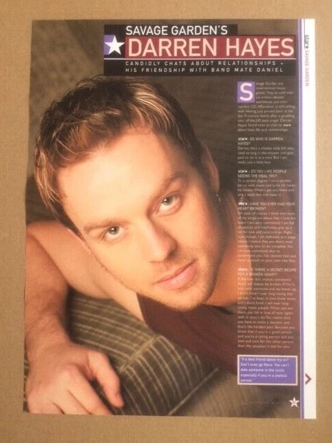 DARREN HAYES ORIGINAL Vintage Star Magazine Clipping / Article / Poster ...