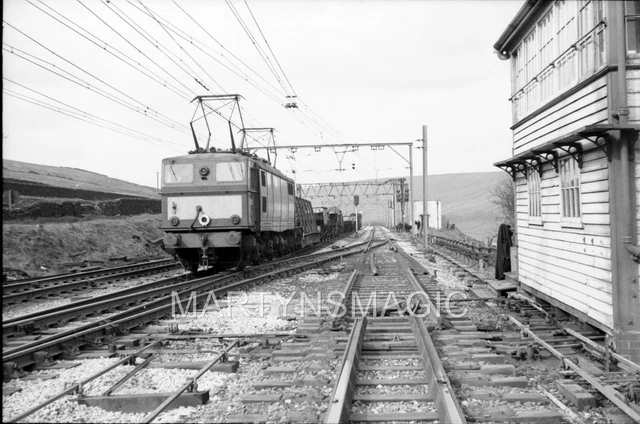 R-35MM RAILWAY NEGATIVE EM1 Torside Signal box crossing on eastbound ...