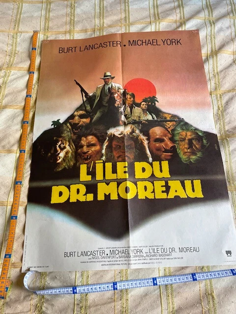 AFFICHE L'ILE DU DOCTEUR MOREAU island of Dr. Moreau BURT LANCASTER ...