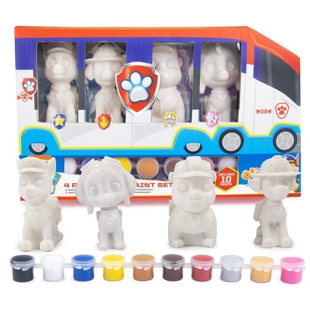 SET 4 PAW Patrol Paint Your Own Model Figures SKYE CHASE RUBBLE ...