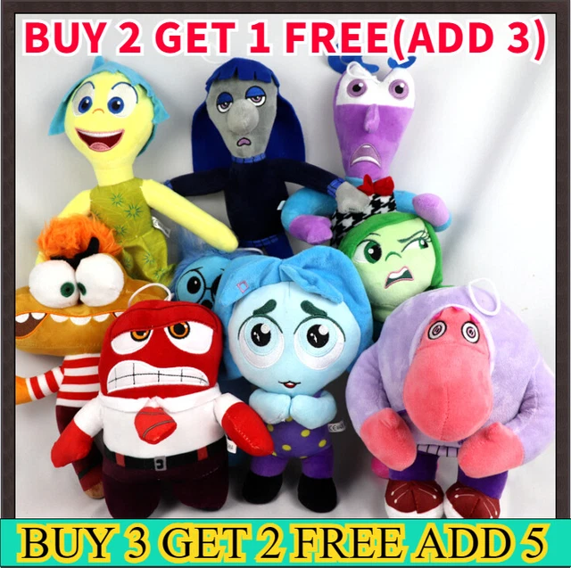 INSIDE OUT JOY Riley Anxiety Sadness Plush Toys Soft Stuffed Dolls Kids ...