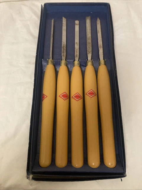 HENRY TAYLOR DIAMIC WOOD TURNING CHISEL SET - 5 Chisels In A Box £80.00 ...