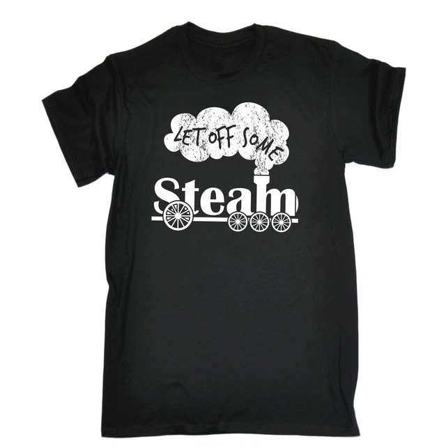LET OFF SOME Steam T-SHIRT Train Engine Model Railway Rail Geek Gift ...