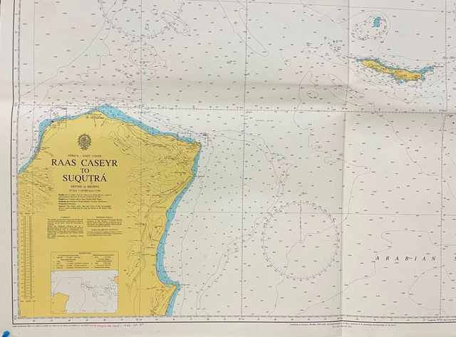 CARTE NAUTIQUE ADMIRALTY 100 Côte Est D'Afrique Raas Caseyr À Suqutra ...