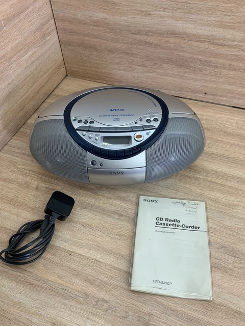 SONY PORTABLE CD Radio Cassette Recorder CFD-S35CP Boom Box £19.99 - PicClick UK
