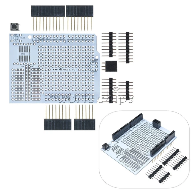 DIY PROTOTYPE PCB Protoshield for Arduino UNO R3 Mega 1280 2560 328 ...