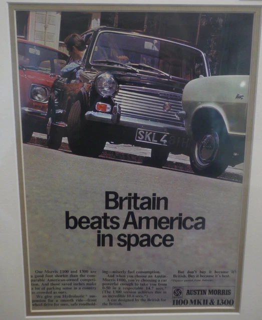 ORIGINAL 1969 VINTAGE mounted motor car Magazine advert BMC Austin ...