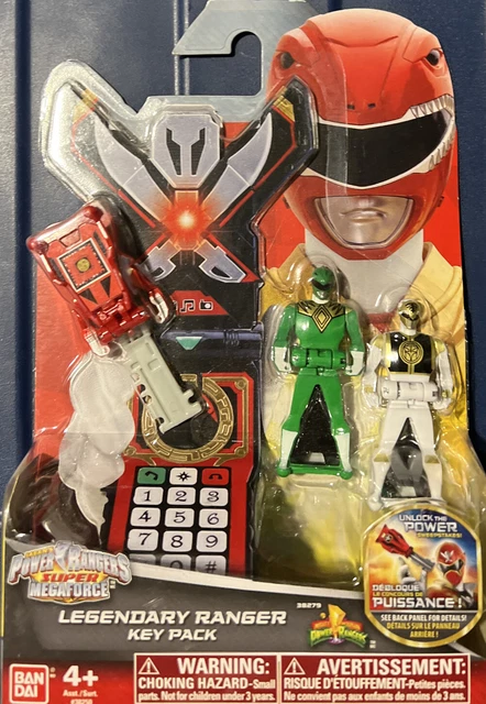 POWER RANGERS GREEN Ranger White Ranger LEGENDARY KEY PACK MEGAFORCE ...