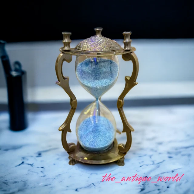 SAND TIMER HOURGLASS Brass Nautical Maritime Hour Glass Vintage Sand ...