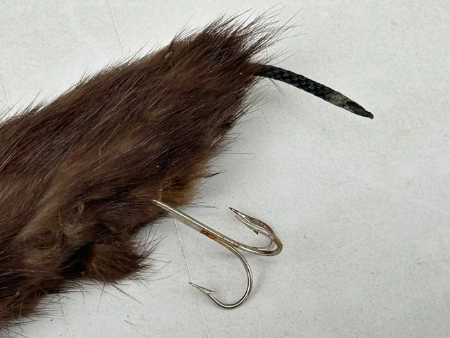 VINTAGE TEETER RAT Muskrat Musky Fishing Lure 5 1/4" Real Hair Fur ...