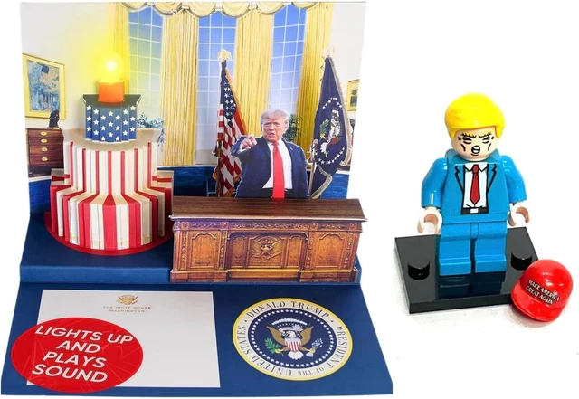 POP UP INTERACTIVE President Donald Trump Birthday Card with Mini Block ...