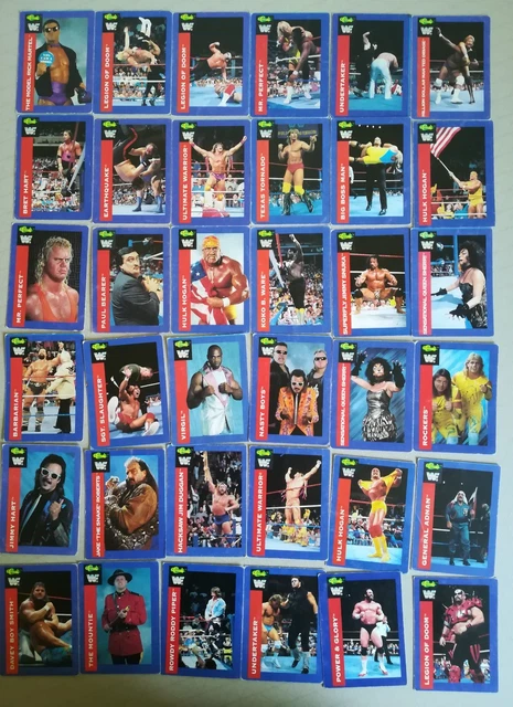 CLASSIC WWF TRADING Cards - WRESTLING (1991) x 141cards. Blue border. £ ...