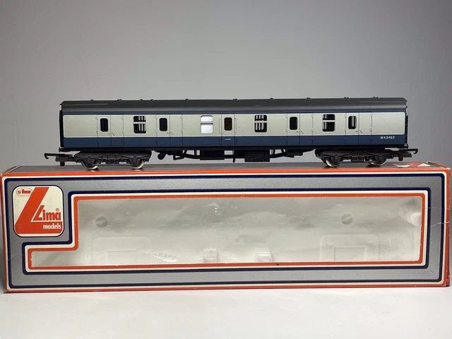 LIMA 305343 BR Mk1 Full Brake /Parcels Coach in Blue & Grey - OO Gauge ...