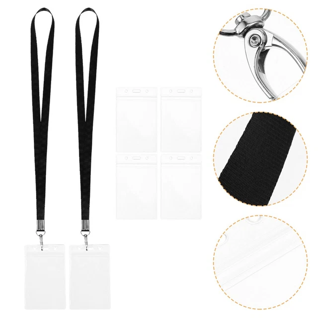 6 PCS PVC Protective Sleeve Card Holder Travel Id Labels Tag for Bag ...
