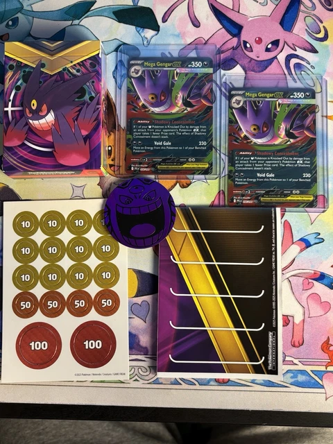 POKÉMON MEGA GENGAR EX Battle Deck – Opened – Cards, Coin & Accessories ...