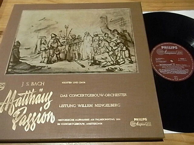RARE HISTORICAL 1939 J.S.Bach Matthaus Passion Mengelberg Philips Germany 3LPs $70.00 - PicClick AU
